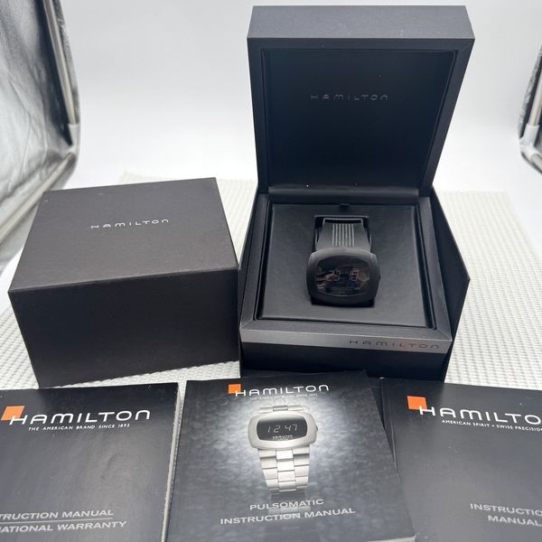 Hamilton Pulsomatic Digital Automatic Rubber Strap American Classic Box ...
