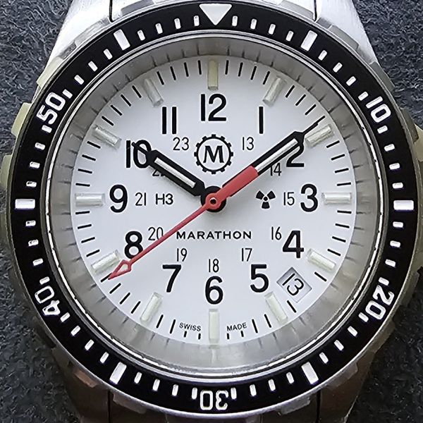 Marathon 36mm MSAR Arctic White Quartz Watch WW194027SS0506, Steel ...