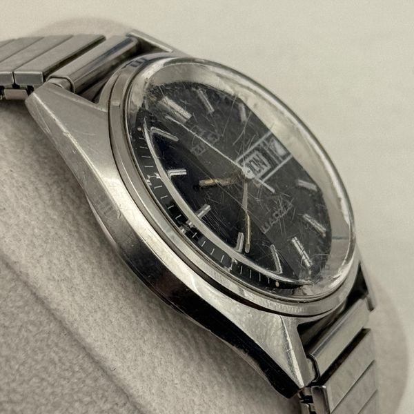 Timex Q Quartz Falcon Eye Men Vintage Watch Quartz Green Dial - RUNNING ...