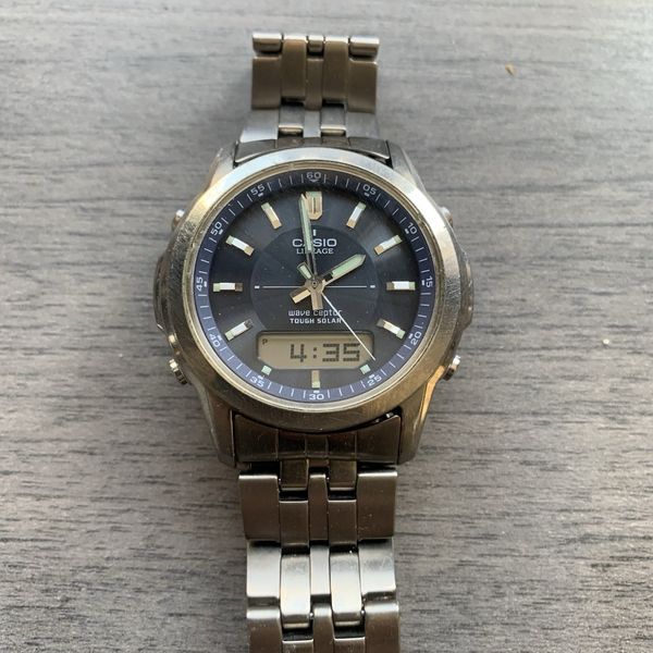 Casio LCW 1000t Lineage Solar Full Titanium Ana Digi Watch For Spares ...