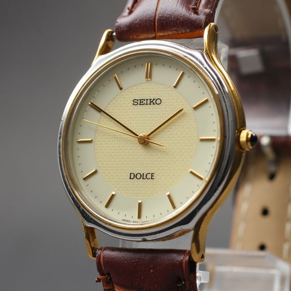 Vintage [Exc+5] Seiko Dolce 5E61-0A20 Gold Dial Quartz Men's Watch From JAPAN | WatchCharts ...