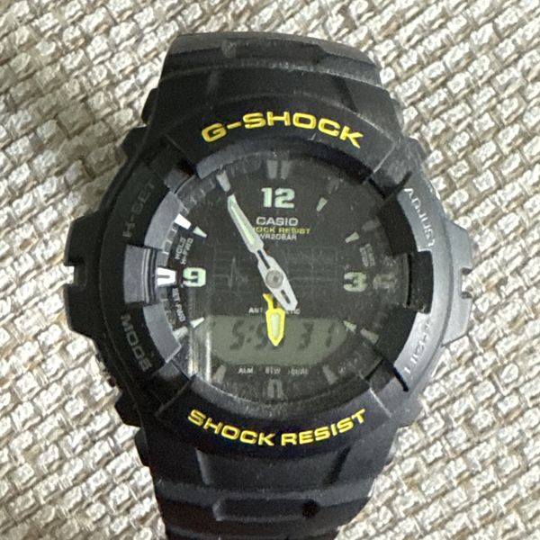 Casio G-Shock 5158 G-100 Digital Analog Watch Black Yellow Working 200M ...