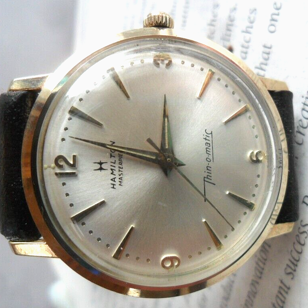 Vintage Men's 1976 Men's Hamilton Masterpiece Thin-o-Matic Swiss 10k G ...
