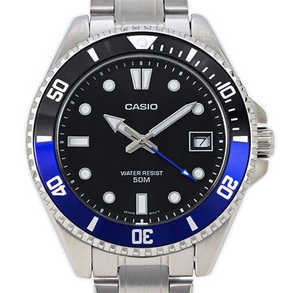 CASIO MDV-10D-1A2 MDV-10 MDV-10 STANDARD Quartz Analog Black Silver ...