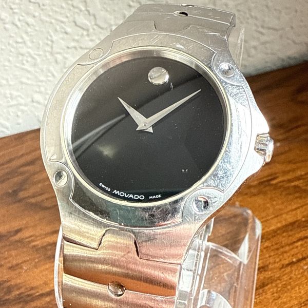 Movado Museum Sport Edition 84-G1-1892 Men's Black Dial Works ...