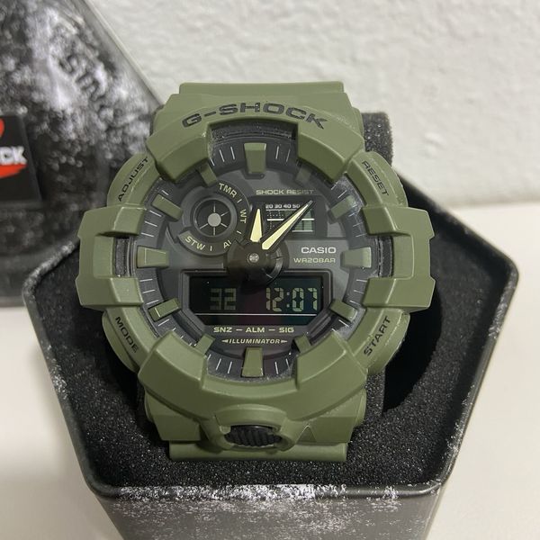 Casio G-Shock GA700UC-3 Super Illuminator Ana-Digital 3D Matte Olive ...