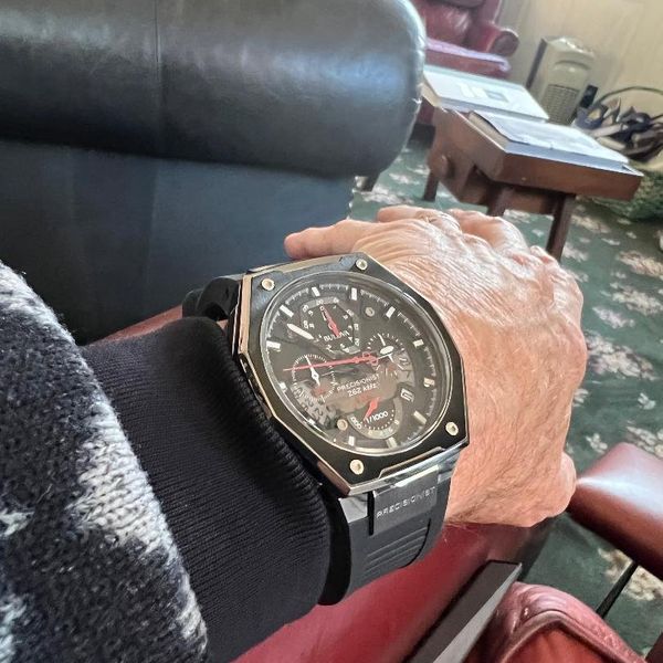 [$400 USD] Bulova Precisionist Chronograph Black Rubber Strap Watch ...