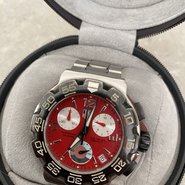 Tag Heuer Formula 1 Red Chronograph Watch 1112 | WatchCharts Marketplace