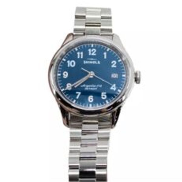 Shinola The Vinton 38mm Argonite 715 Blue Dial Stainless Steel Men's ...