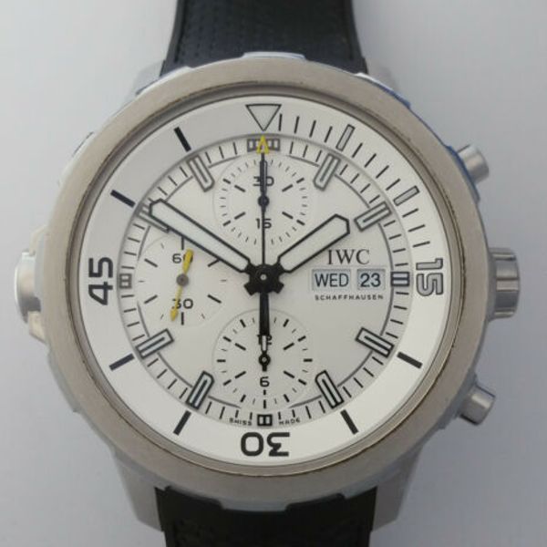 Massive IWC International Aquatimer Chronograph Steel Divers Watch ...
