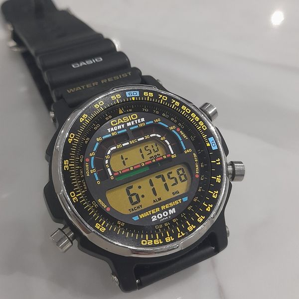 Casio Digital DW-400 Tachy Meter 200M Men's Wristwatch Japan ...