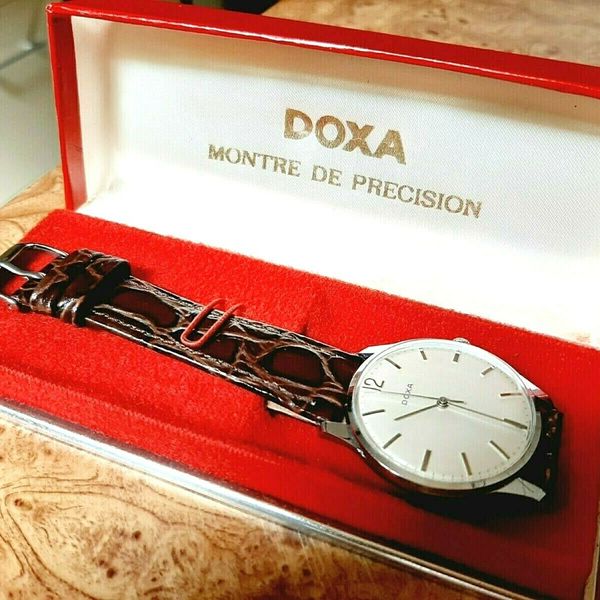Superb ! Vintage DOXA men's watch, Original SWISS 1960s, All SS ...