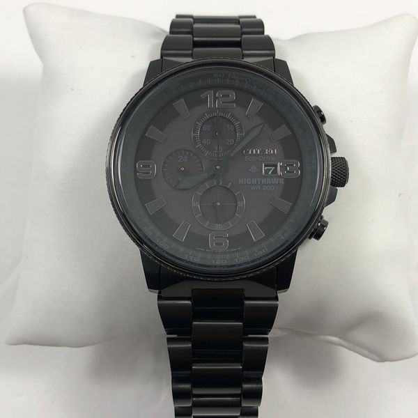 Citizen Nighthawk Chronograph Eco-Drive Stainless steel Men's Watch ...