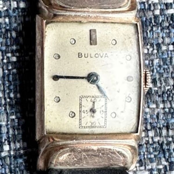 1945 Bulova Squadron "B" 8AE 17 Jewel 14K Gold Filled Mens Watch ...
