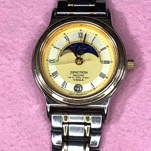 Citizen Junction VEGA Moonphase Date Watch Tested New Battery Excellent ...