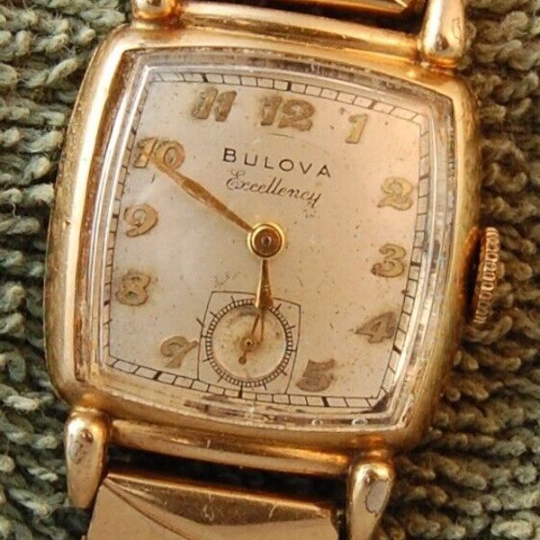 Vintage Bulova Excellency, 21-Jewel wristwatch 1940s Running Strong ...