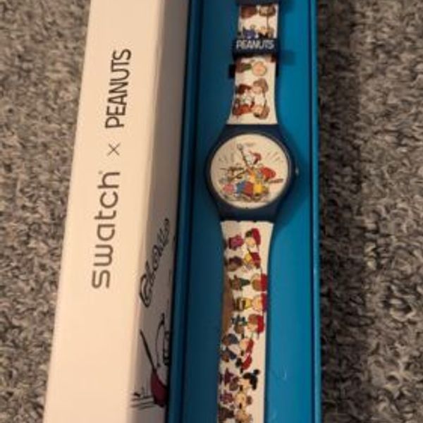 Swatch x Peanuts Watch - Baseball - Snoopy - Charlie Brown - Rare ...