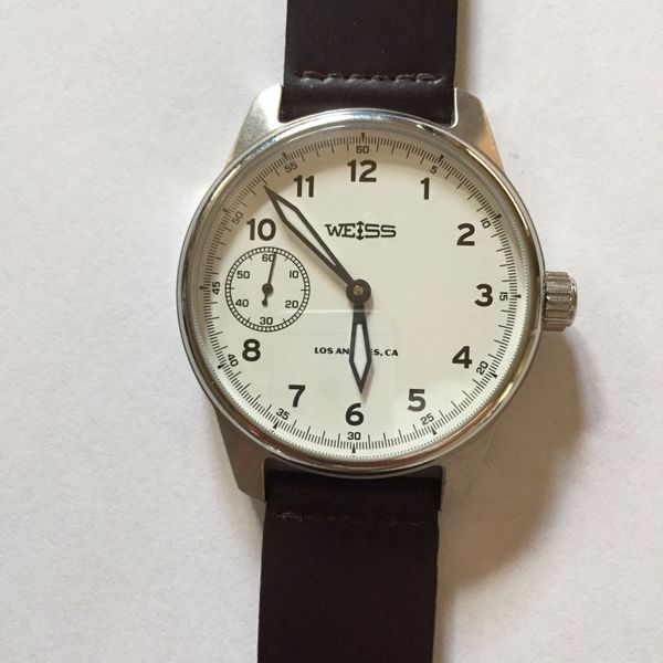 Sold: Weiss Field Watch - White Dial | WatchCharts