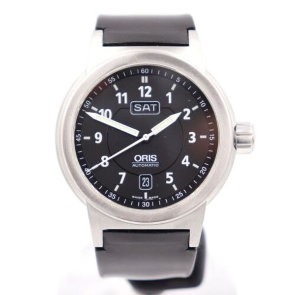 Oris BC3 Day Date 7534 Black 4 20 17 Rubber Strap Automatic Men's Watch ...