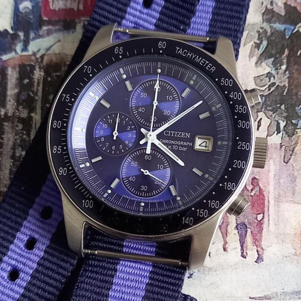 [WTS] Citizen speedmaster chronograph - blue dial / quartz | WatchCharts