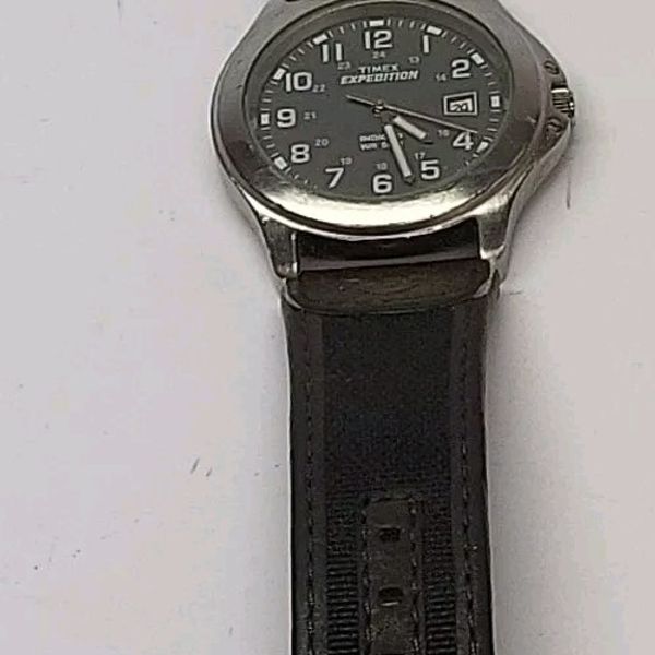 Timex Men's Expedition Metal Field Leather Canvas Strap Watch 50m Works ...