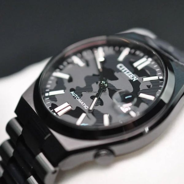 Citizen Automatic Black Camouflage Dial Sapphire Glass Men's Watch ...