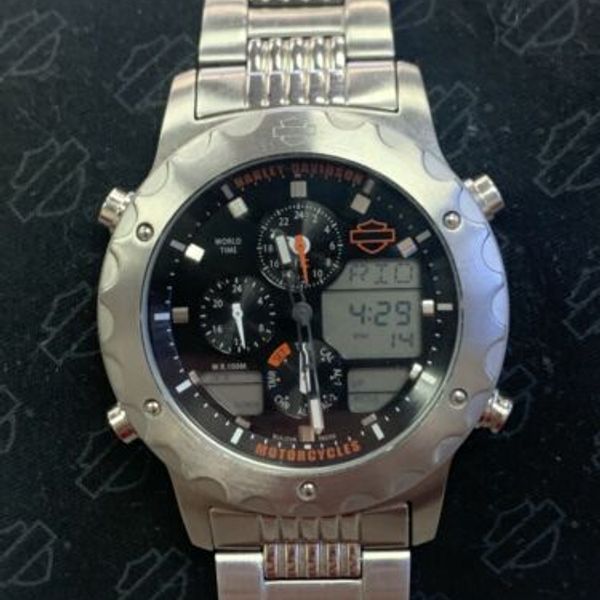 Harley-Davidson Men's Bulova Chronograph Bar & Shield Wrist Watch 76C03 ...
