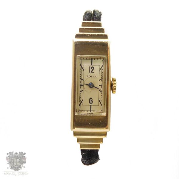 Vintage Rolex Princess Egyptianne 9k gold ladies watch mechanical 1930 ...