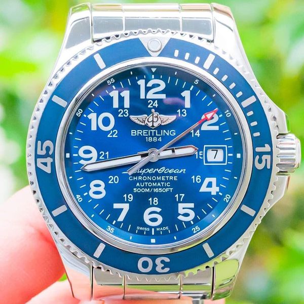 FS: Breitling Superocean II 42 Blue Boxes Professional Diver Bracelet ...