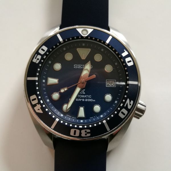 FS Seiko Blue Sumo SBDC033 on Hirsch pure rubber | WatchCharts Marketplace