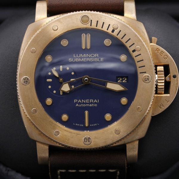 FSOT: Panerai - PAM 672 - Submersible Bronze - Blue Dial - 47mm - Mint ...