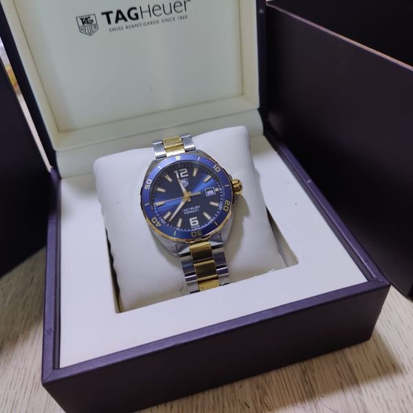 Tag Heuer Formula One Two Tone Blue Dial 41mm Ref WAZ1120 | WatchCharts ...