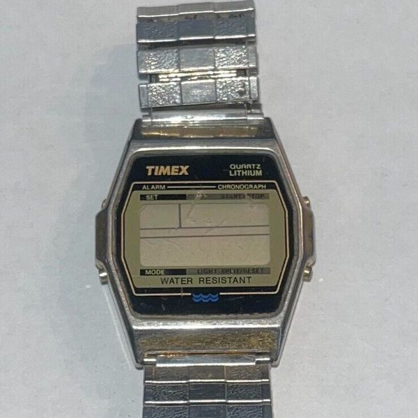 Vintage Timex T54 Digital Lithium Quartz Alarm Chronograph Water ...