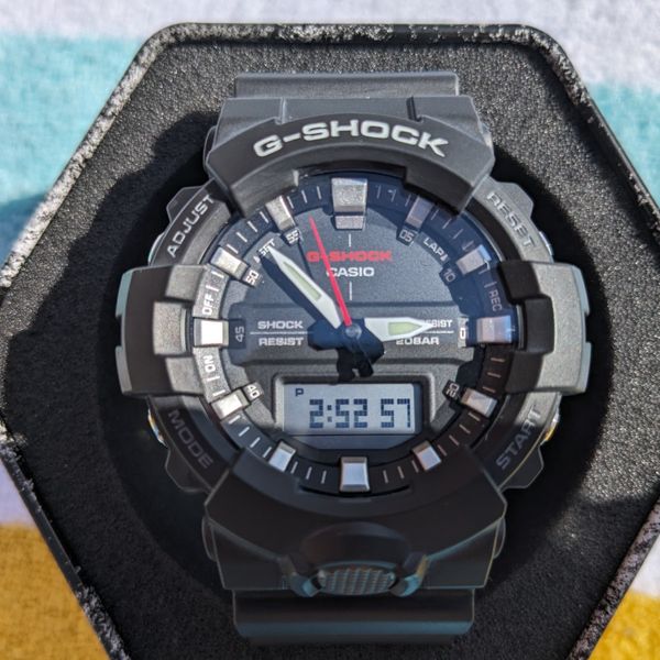 Casio G-Shock GA-800 Black Resin Quartz Digital Analog Watch ...