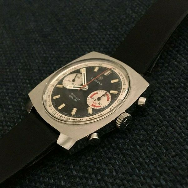 Certina Argonaut Chrono Vintage Chronograph 8401 501 Valjoux 236 Kaliber 29-063 | WatchCharts ...