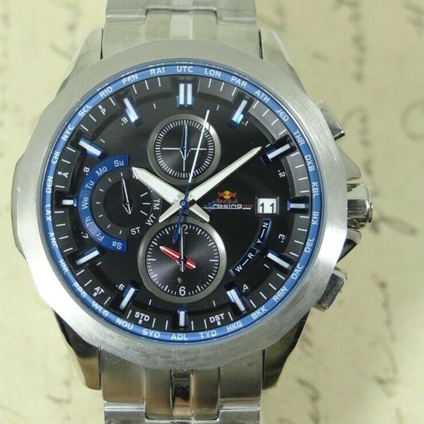 EDIFICE CASIO QUARTZ CHRONOGRAPH 5347 WR100M DATE WATCH MEN'S ...