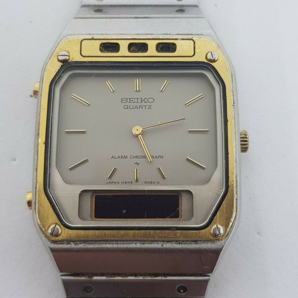 Vintage Men's SEIKO H249-5060 Dual Quartz Watch (spares or repair ...
