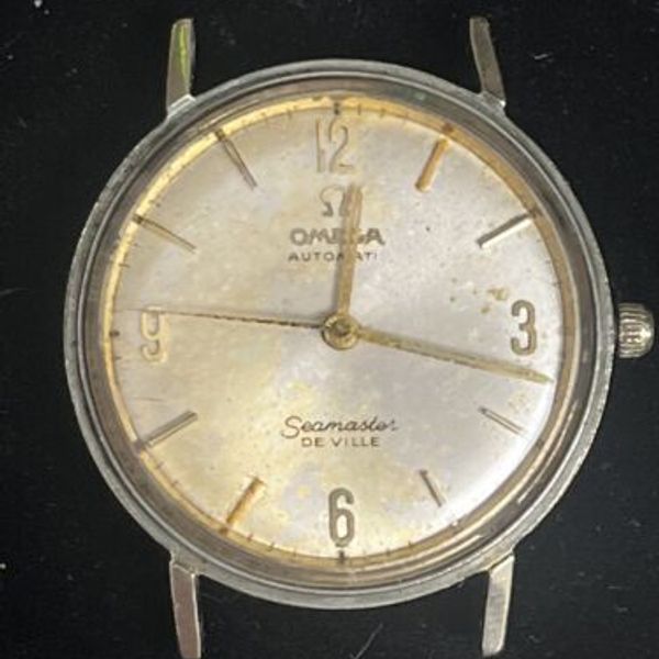 1950s Omega Seamaster DeVille - Rare Clamshell Tropical Dial 14K GF ...