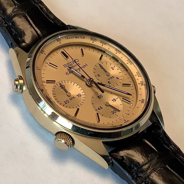 Seiko 7A28-7029 [ Gold Tone ] Chronograph [ With Box ] 37mm | WatchCharts Marketplace