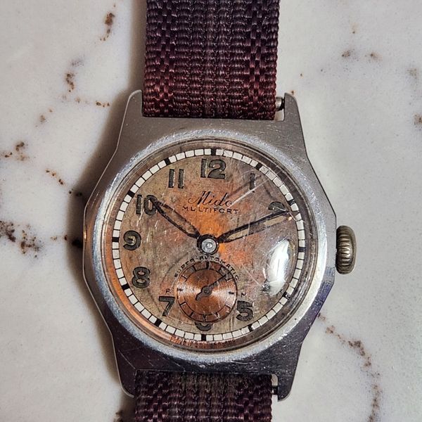 Rare Antique Vintage WW2 Military Mido Multifort Super Automatic ...