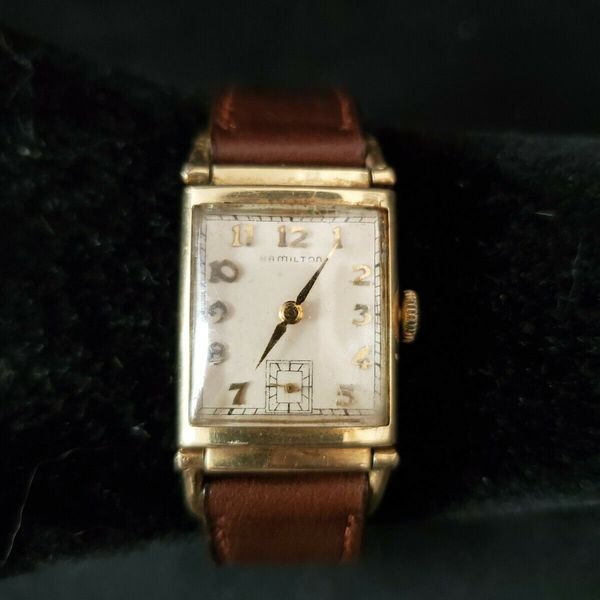 1939 Hamilton Wilshire 982 14K Gold Filled Men’s Wristwatch ~ Runs ~ 19 ...