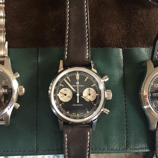 FS: 38mm Hamilton Khaki Field Automatic Chronograph Reverse Panda 7750 | WatchCharts Marketplace