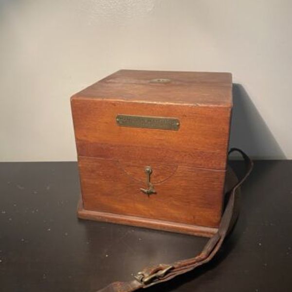 Vintage Hamilton Watch Military Marine Chronometer Outer Wooden Case ...