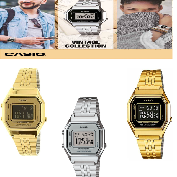 Casio Classic Unisex Stainless Steel Bracelet watch LA680 | WatchCharts ...