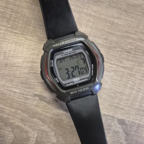 Mens Casio Illuminator Retro Military Style Chronograph Watch ...