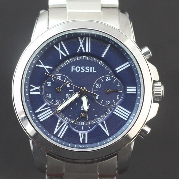 Amazing Fossil Chronograph Blue Dial Quartz Movement Men's Watch All ...