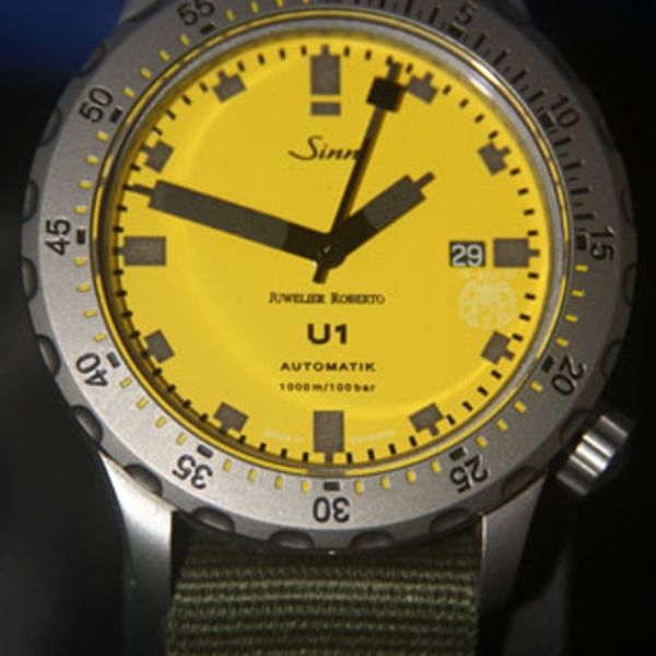 SOLD: Rare Limited Edition Sinn U1 with Yellow Dial in Mint Condition ...