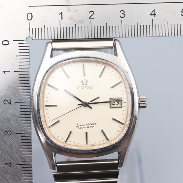 [Near MINT] Vintage Omega Seamaster Cal.1342 Push Crown Quartz Men's ...