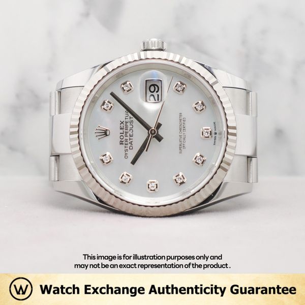 New Mar 2024 Rolex Datejust Oyster 126234 MOP w 10 Points Diamond Dial ...