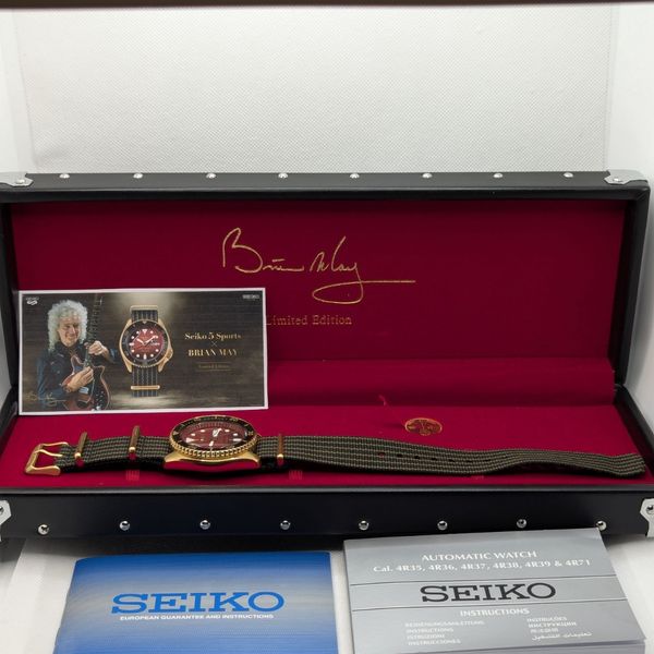 Seiko 5 Sports X Brian May "Red Special 2" Ltd Automatic Dive Watch ...